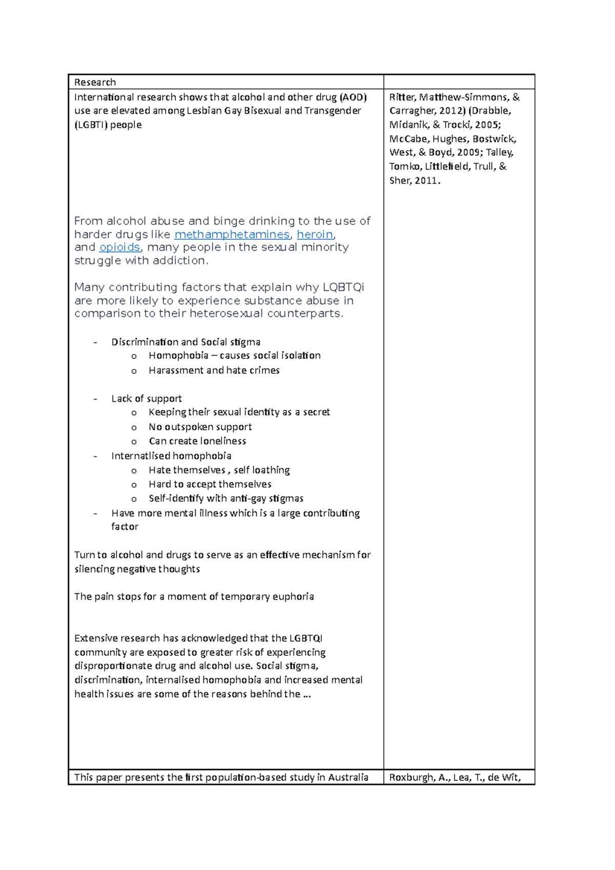 Research - Research International research shows that alcohol and other ...