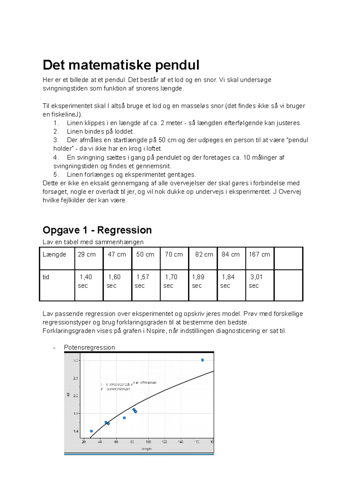 Matematik opgave 14. feb - Det matematiske pendul Her er et billede at ...
