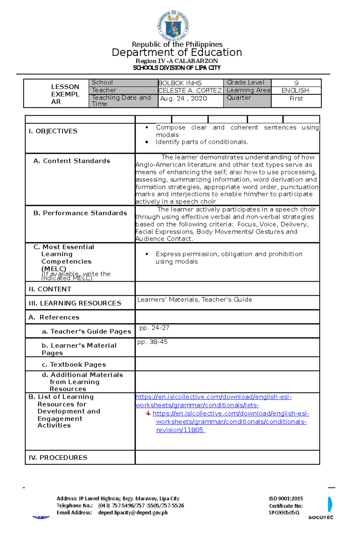Lesson-Exemplar-webinar output - Department of Education Region IV -A ...