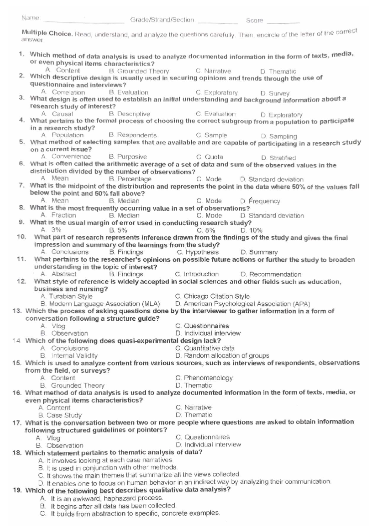 Doc4 - BSED English - Studocu