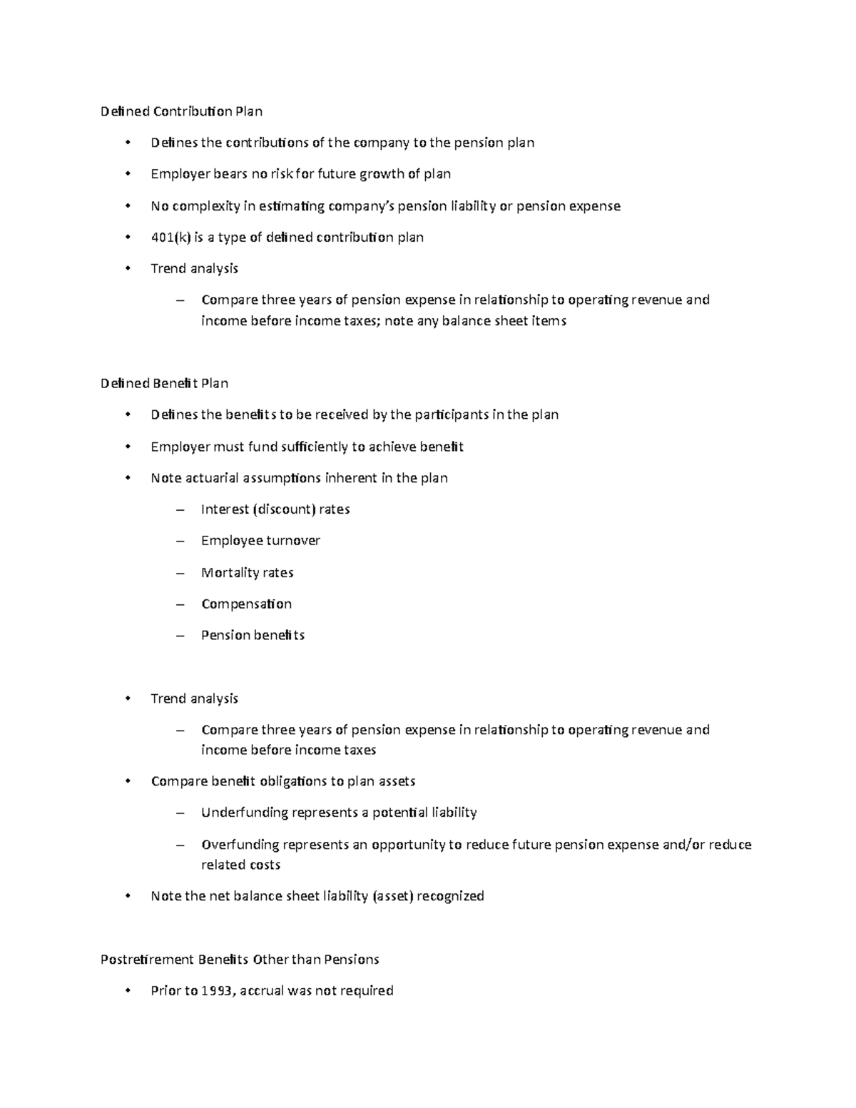 Lecture Notes 11 c - Defined Contribution Plan - Defines the ...