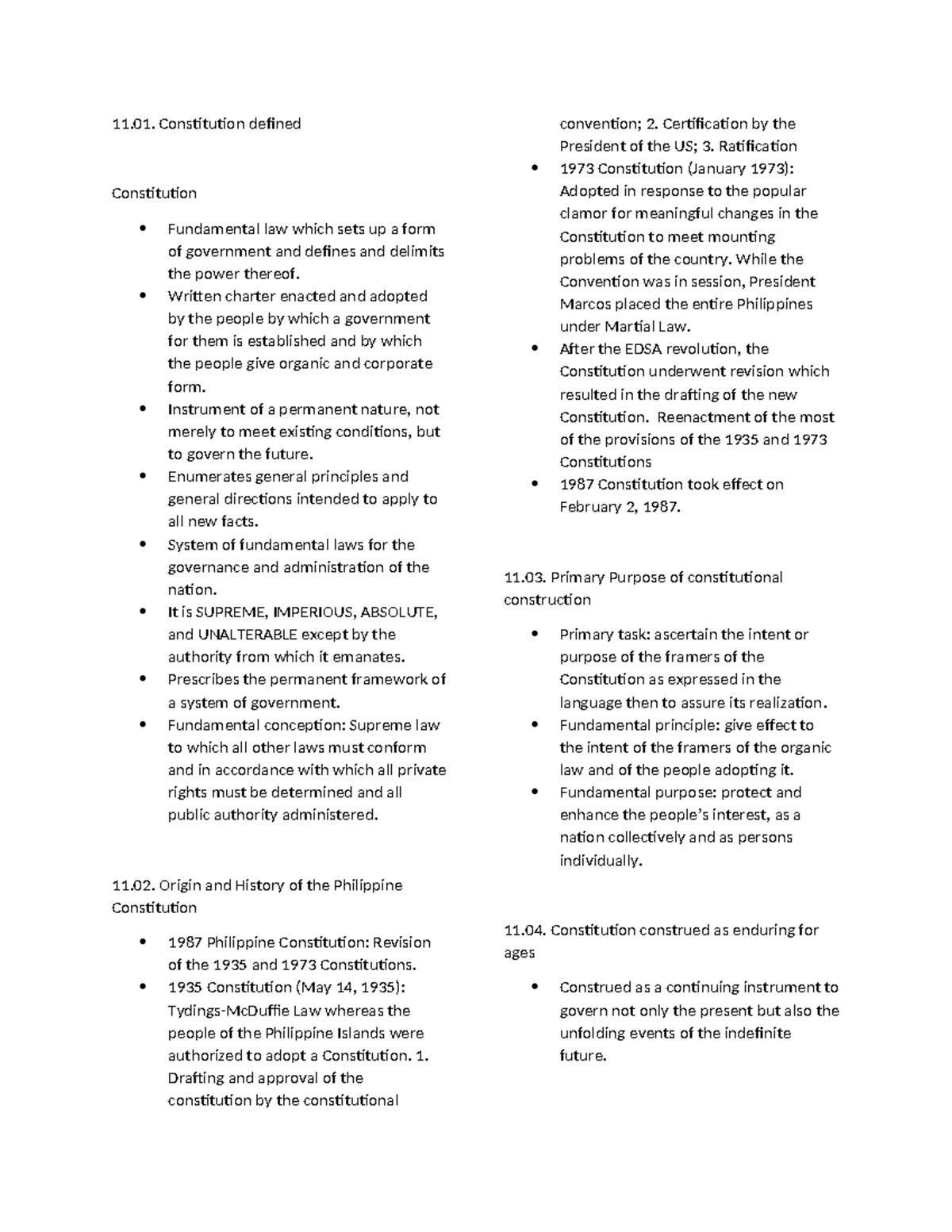 Stat Con Memory Aid - Constitution defined Constitution Fundamental law ...