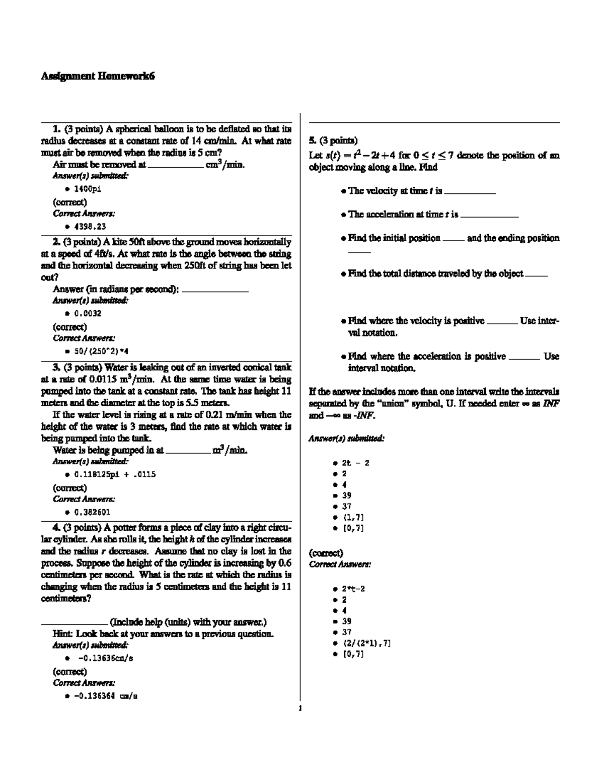 Maths HW 6 - MATH 1451 - Studocu
