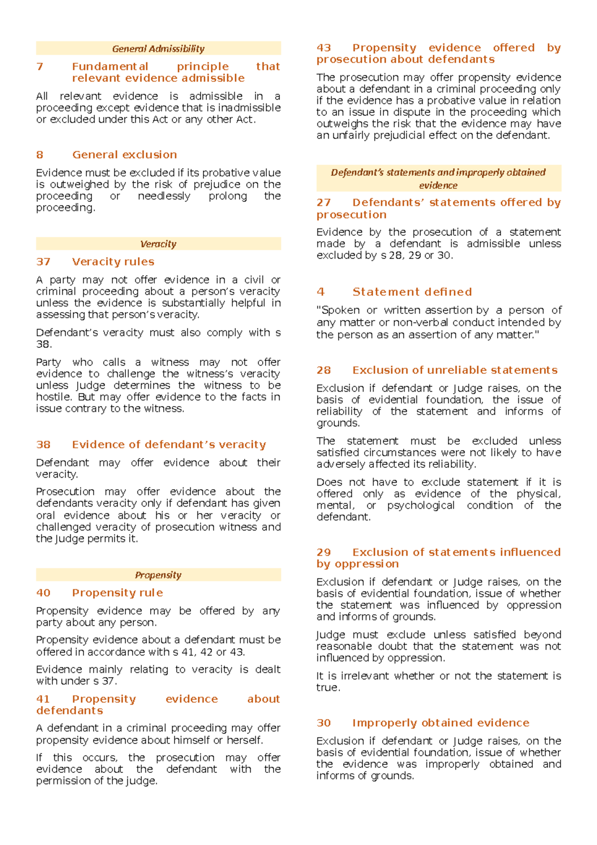 Short-answer Questions - LAWS307 Final - General Admissibility 7 ...