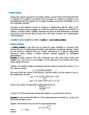 Non routine problems - Non-Routine Problems Non-routine problems are those where we do not ...