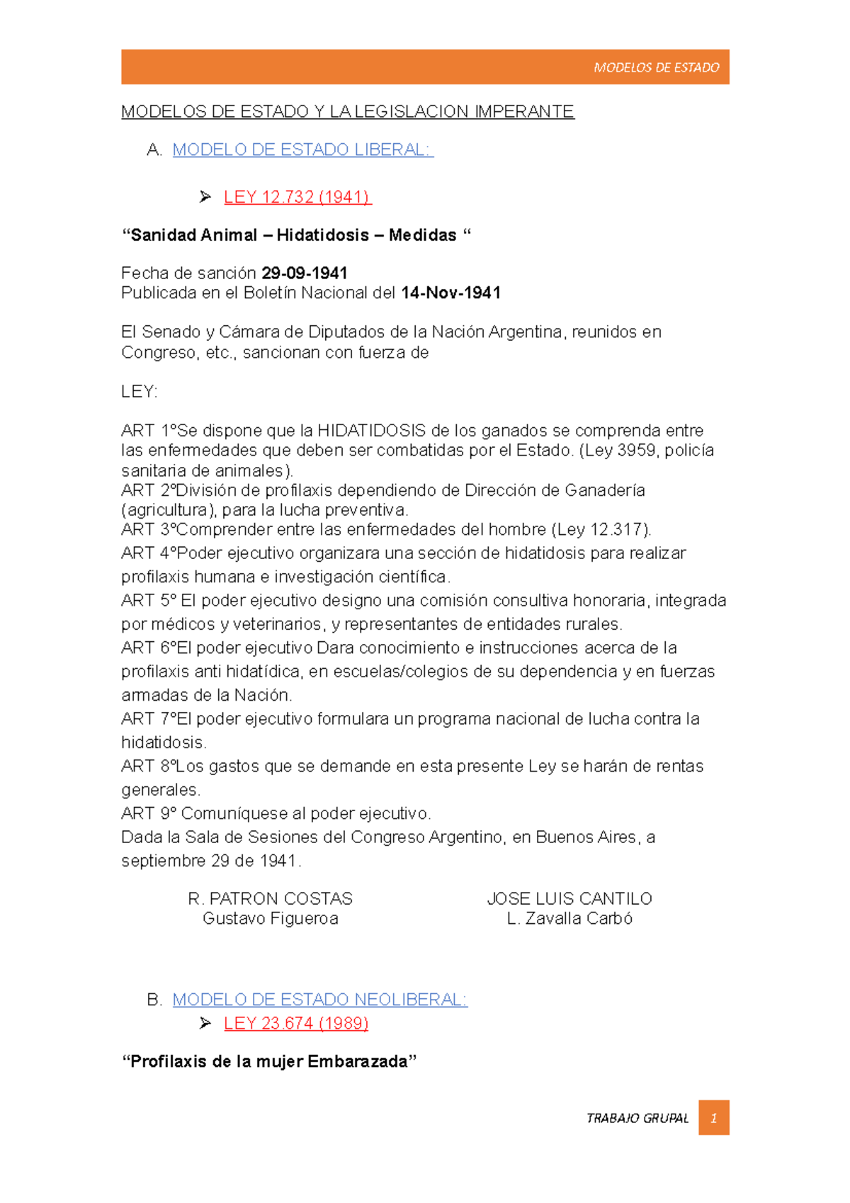 Modelos de estado - modelo - MODELOS DE ESTADO MODELOS DE ESTADO Y LA ...