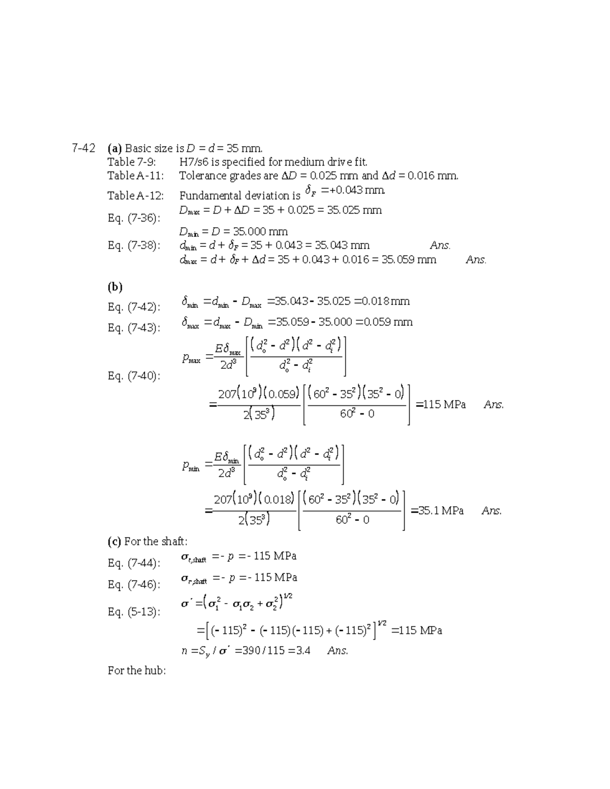 Mcd1 Shafts - Heat and mess - Table A-12: Fundamental deviation is F 0 ...