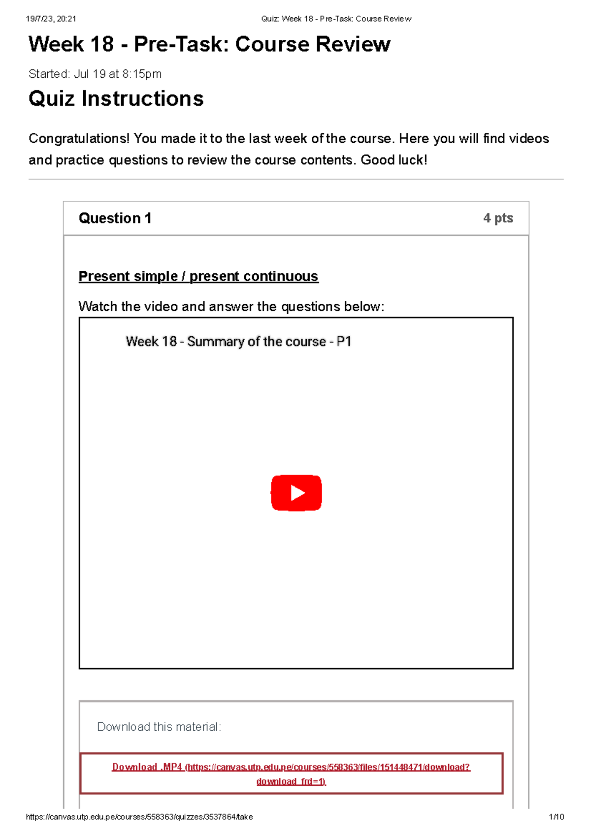 Quiz18 - Pre-Task Course Review - Week 18 - Pre-Task: Course Review ...
