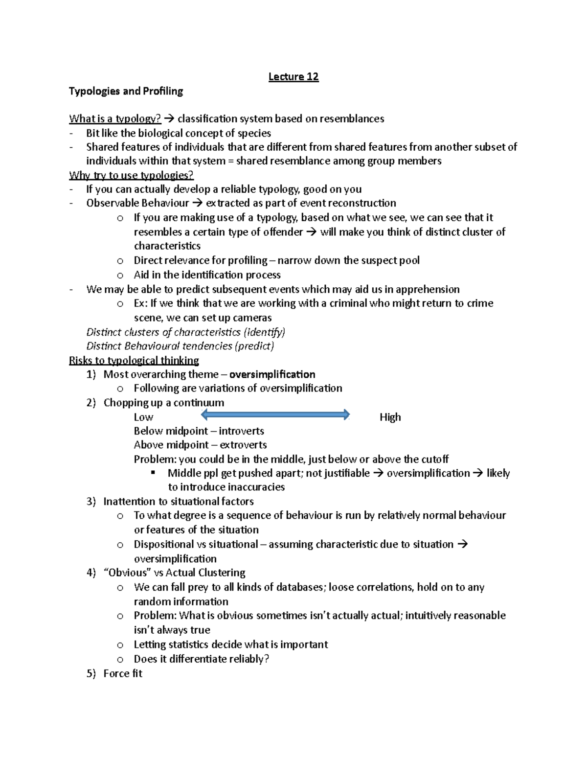 Lecture 12 - Typologies and Profiling Lecture 12 What is a typology ...