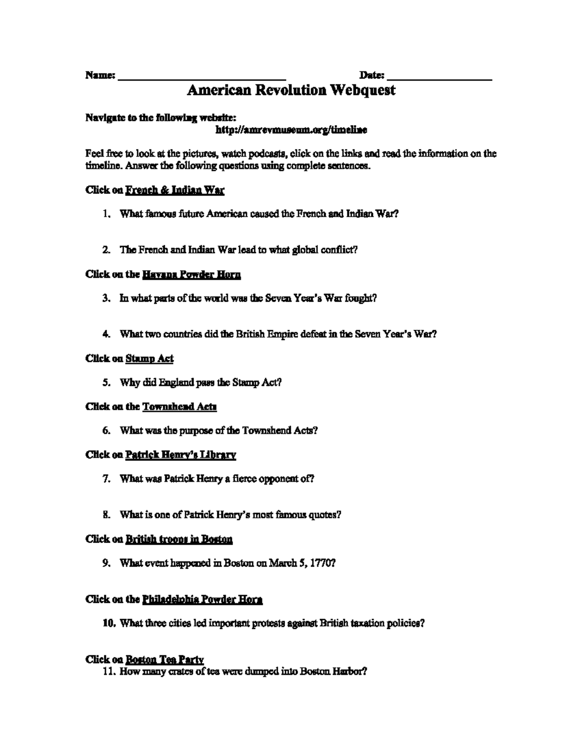 American Revolution - history - HIST 1251 - Studocu