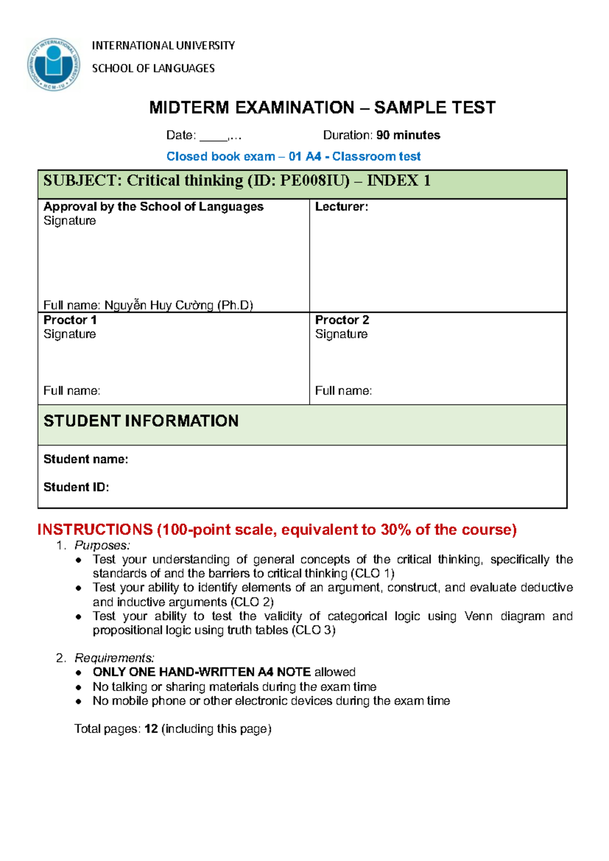 CT-midterm-sample-test - ####### INTERNATIONAL UNIVERSITY ...