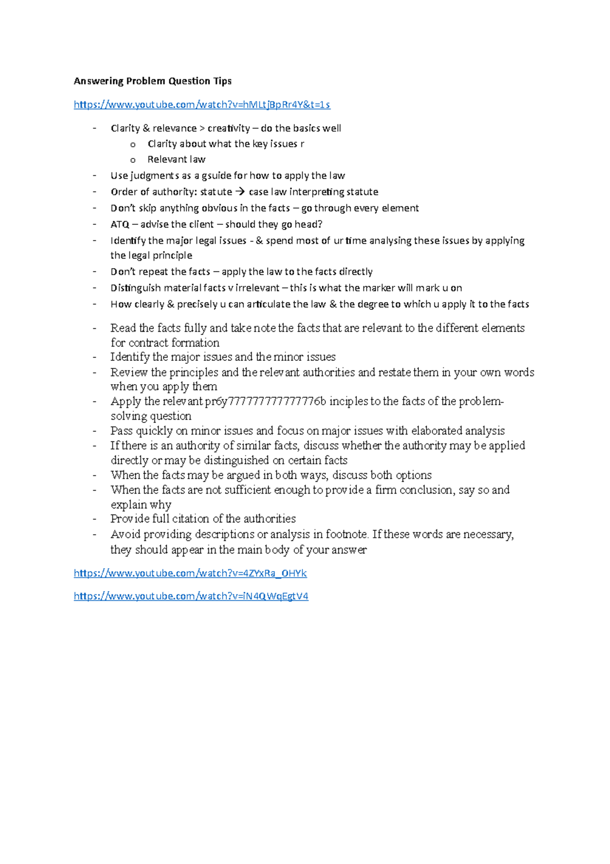 Answering Problem Question Tips - Answering Problem Question Tips - Studocu