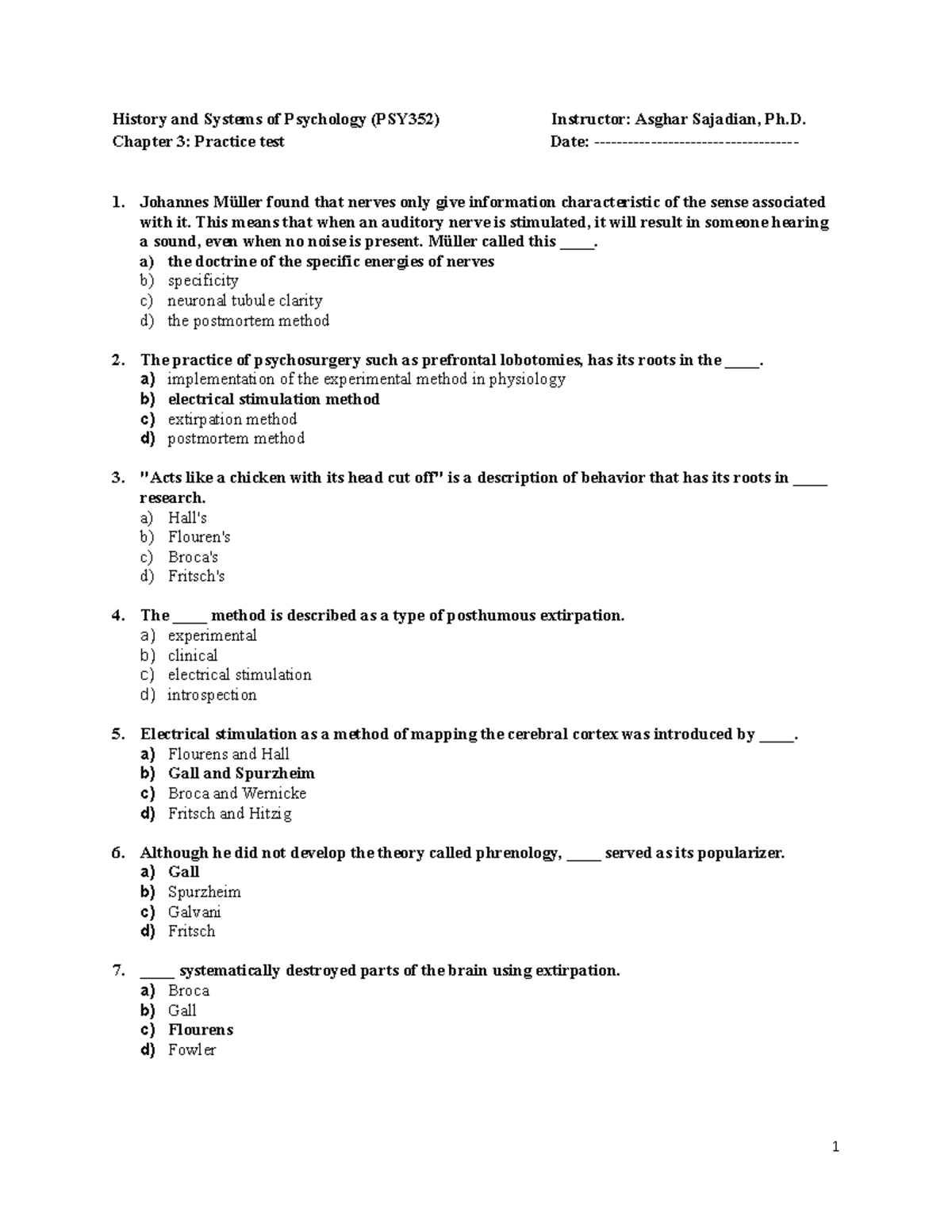 Ch3- Practice test - PSY 352 - CSI - Studocu