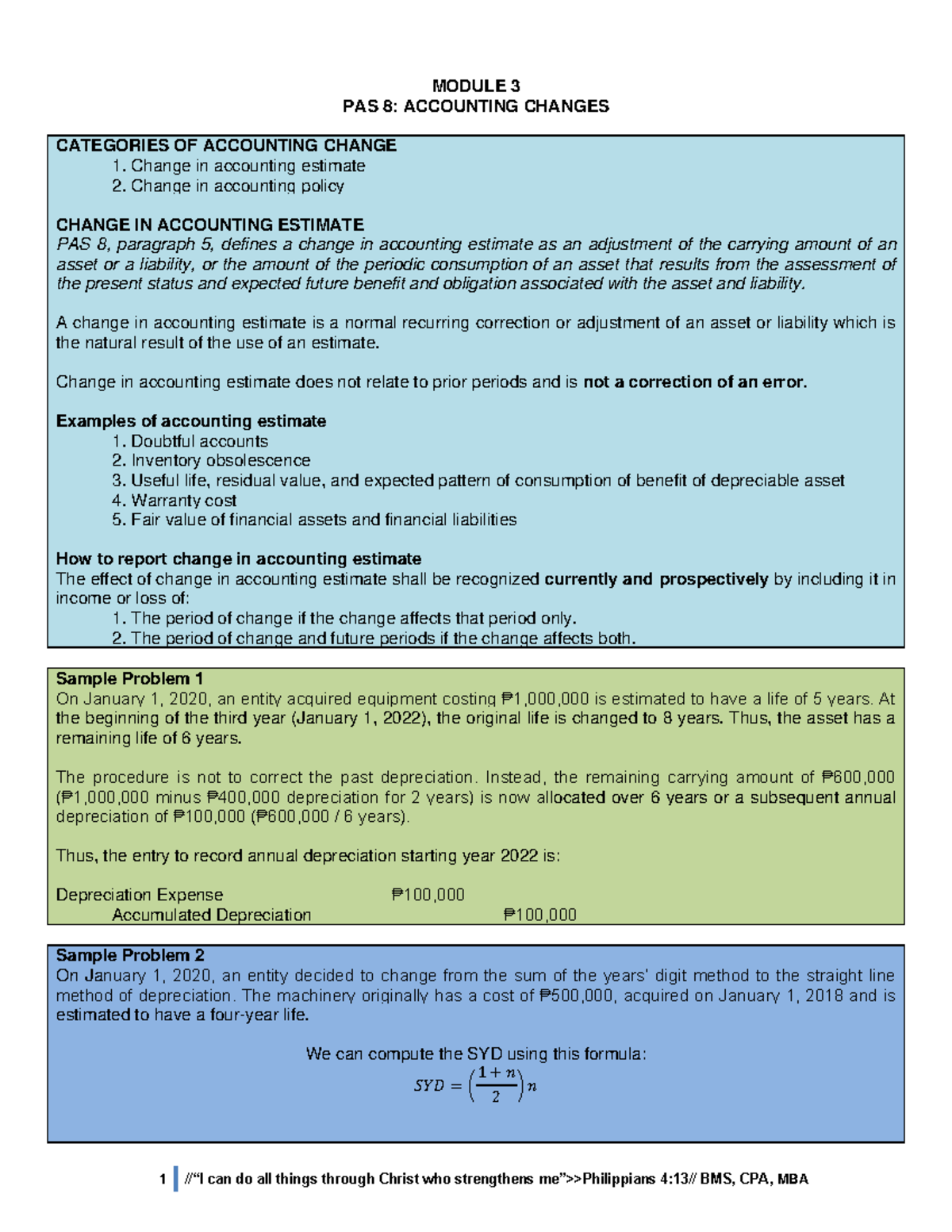 Module 3 - PAS 8 Accounting Changes - 1