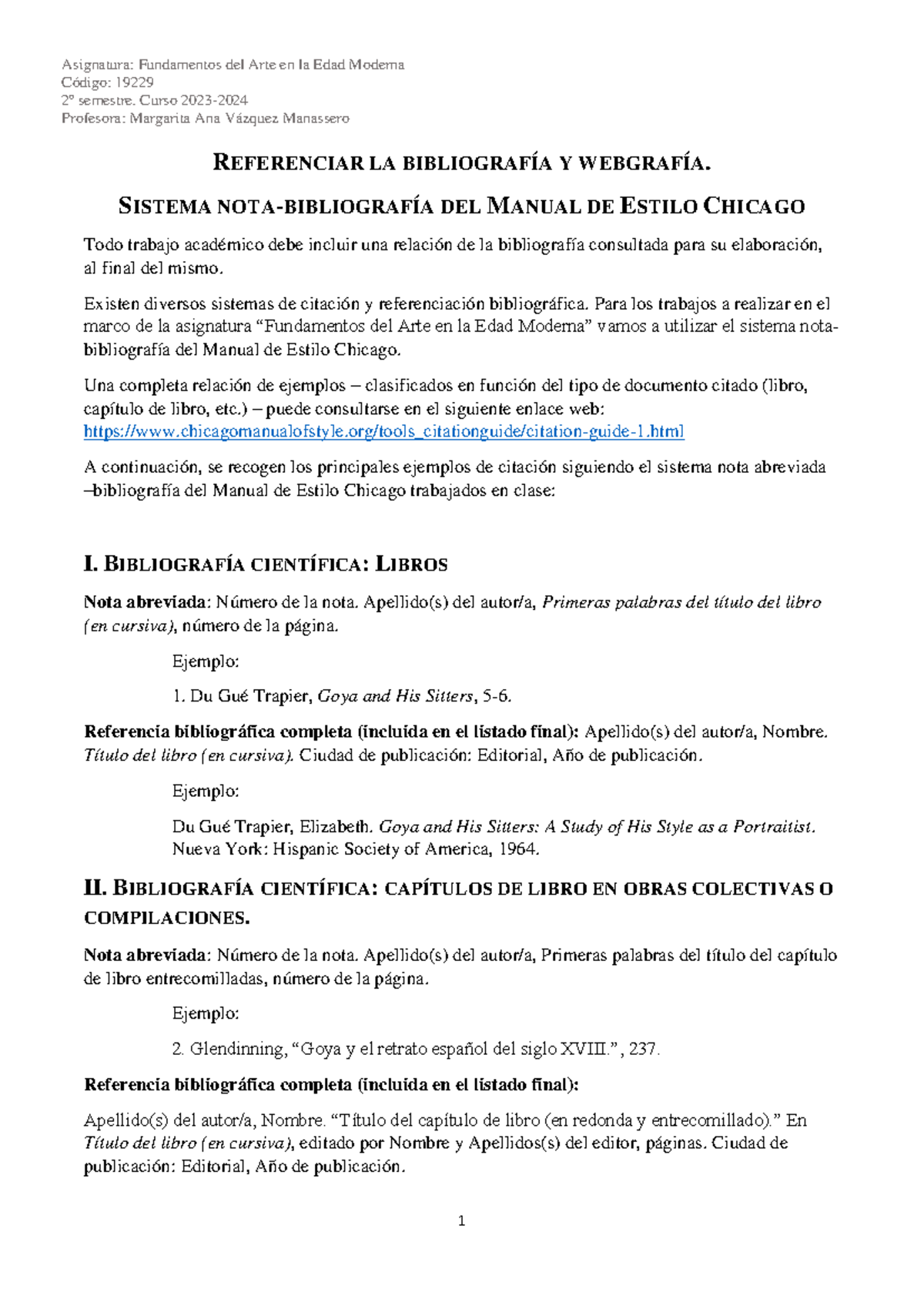 Referenciar la bibliografía. Sistema nota-bibliografía Manual Estilo ...