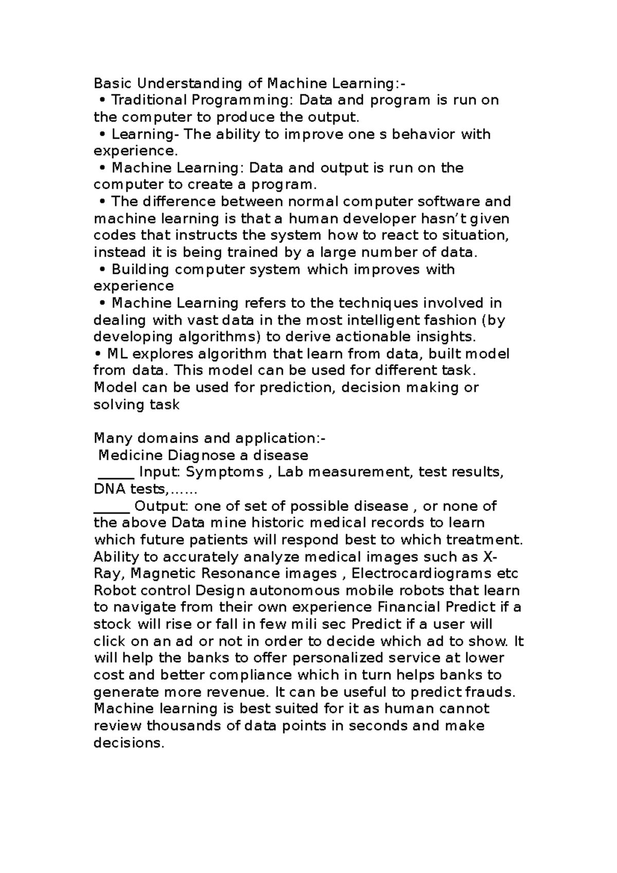 Ml1 All The Basic Understanding Of Machine Learning Basic Understanding Of Machine Learning