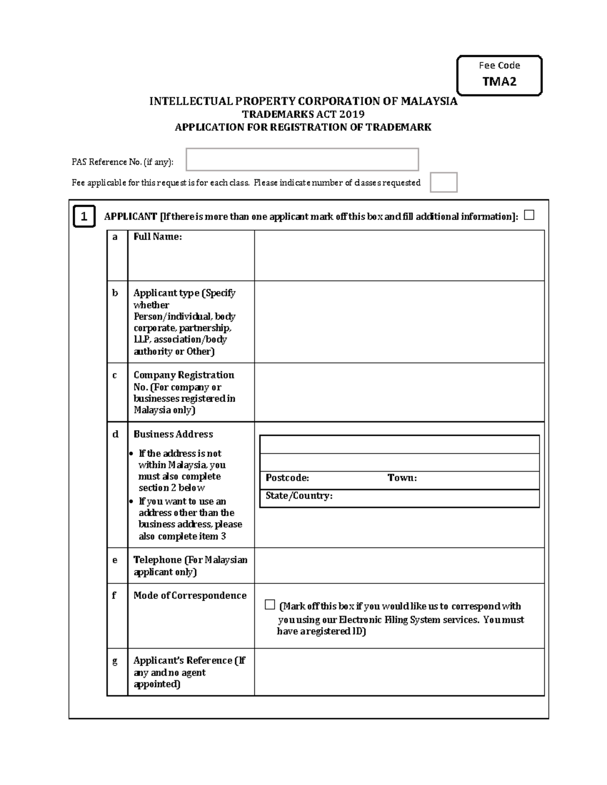 TMA2 - INTELLECTUAL PROPERTY CORPORATION OF MALAYSIA TRADEMARKS ACT ...