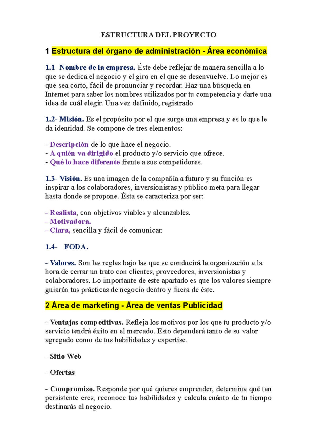 Estructura DEL Proyecto - ESTRUCTURA DEL PROYECTO 1 Estructura del ...