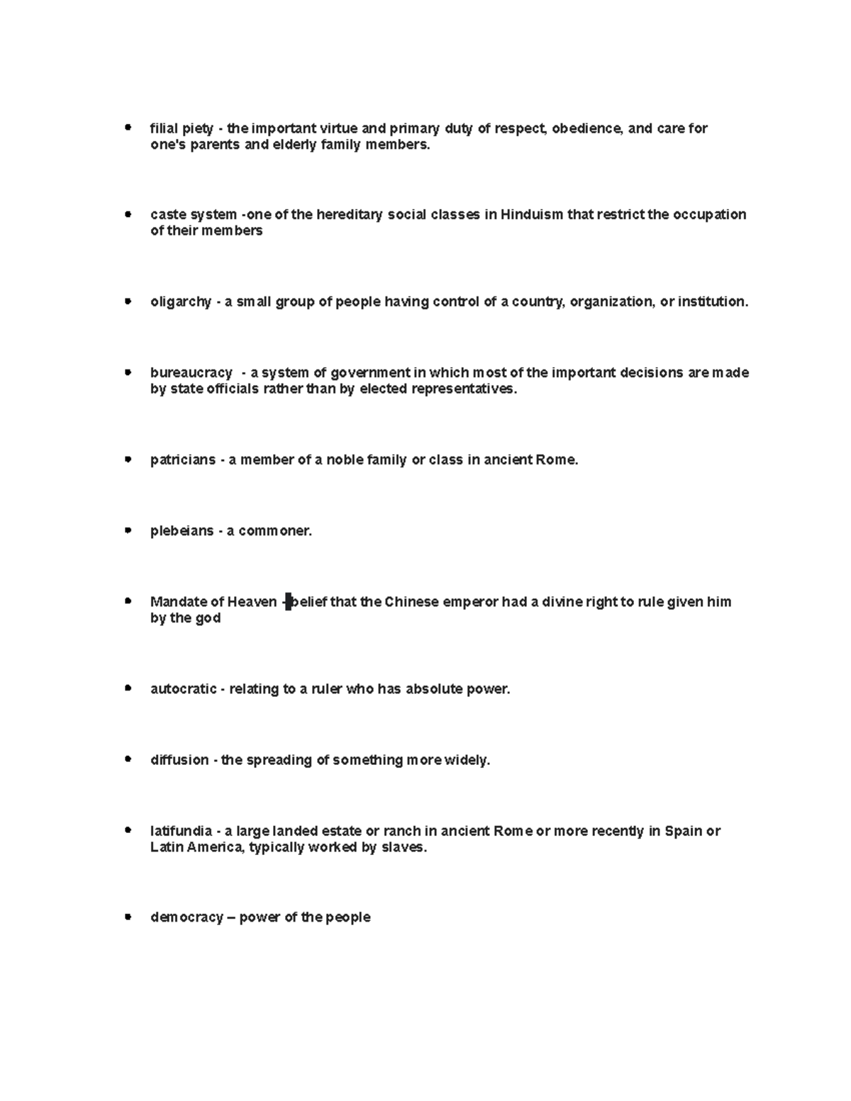Unit 4 Vocabulary - filial piety - the important virtue and primary ...