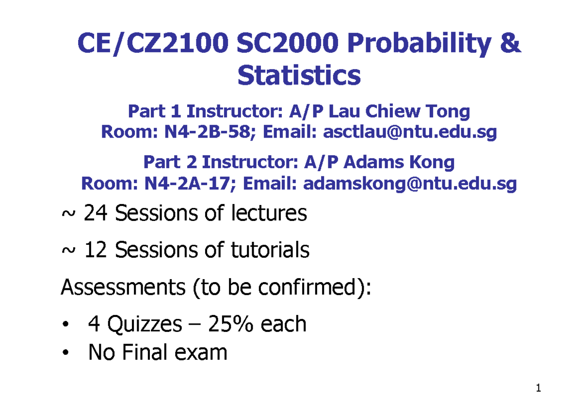 SC2000 Chapter 1 to 5 - Turotial - ~ 24 Sessions of lectures ~ 12 ...