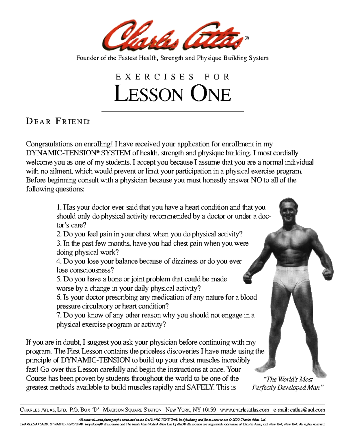 (ebook - Fitness) Charles Atlas (Body Building System) [found via www ...