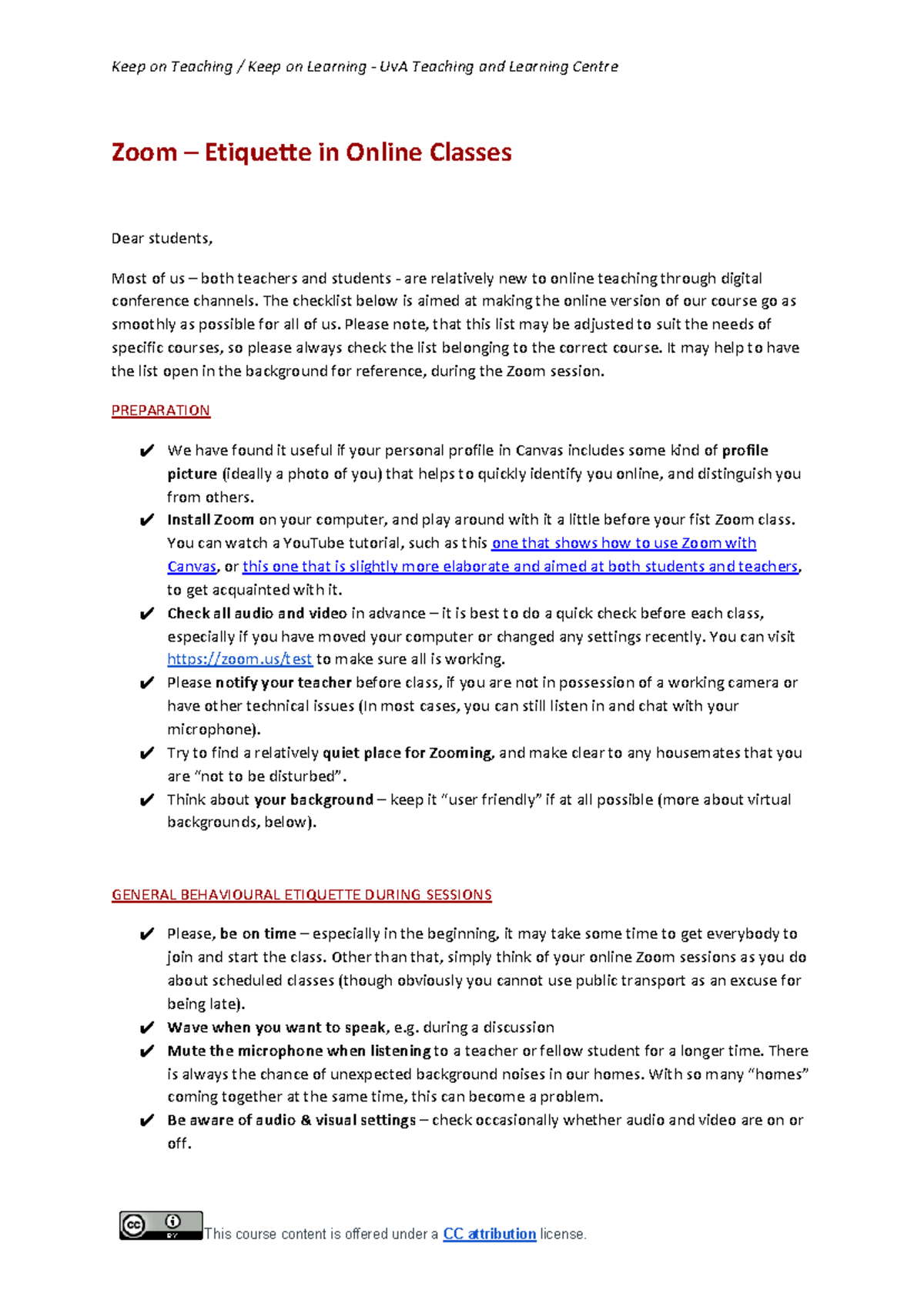 Zoom Etiquette in Online Classes-5 for zoom - Keep on Teaching / Keep ...