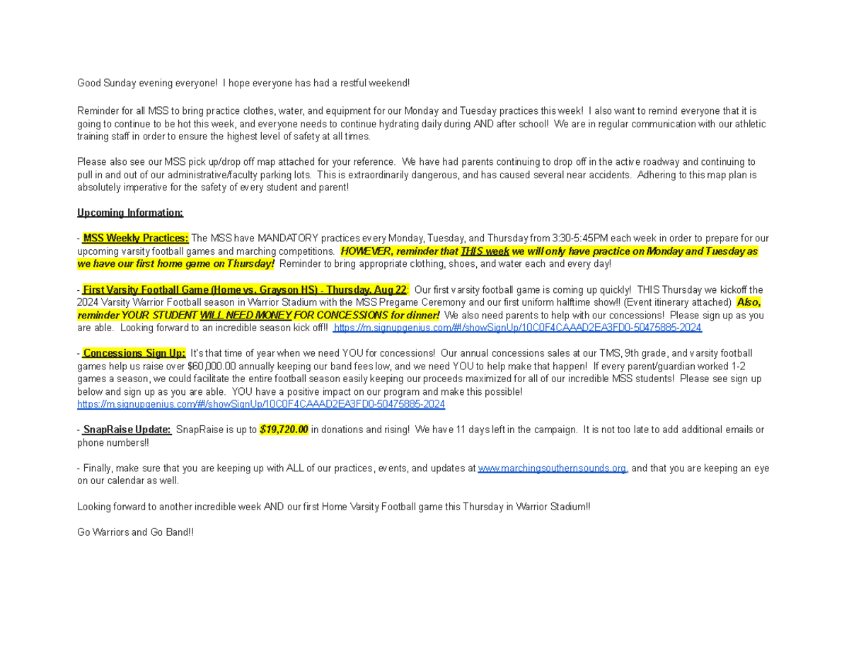 MSS Week 2 Information PDF - Good Sunday evening everyone! I hope ...