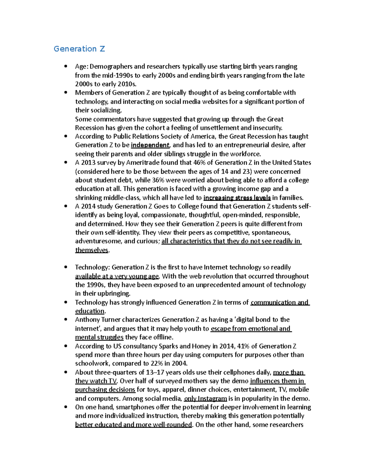 Generation Z - reading summary - Generation Z Age: Demographers and ...
