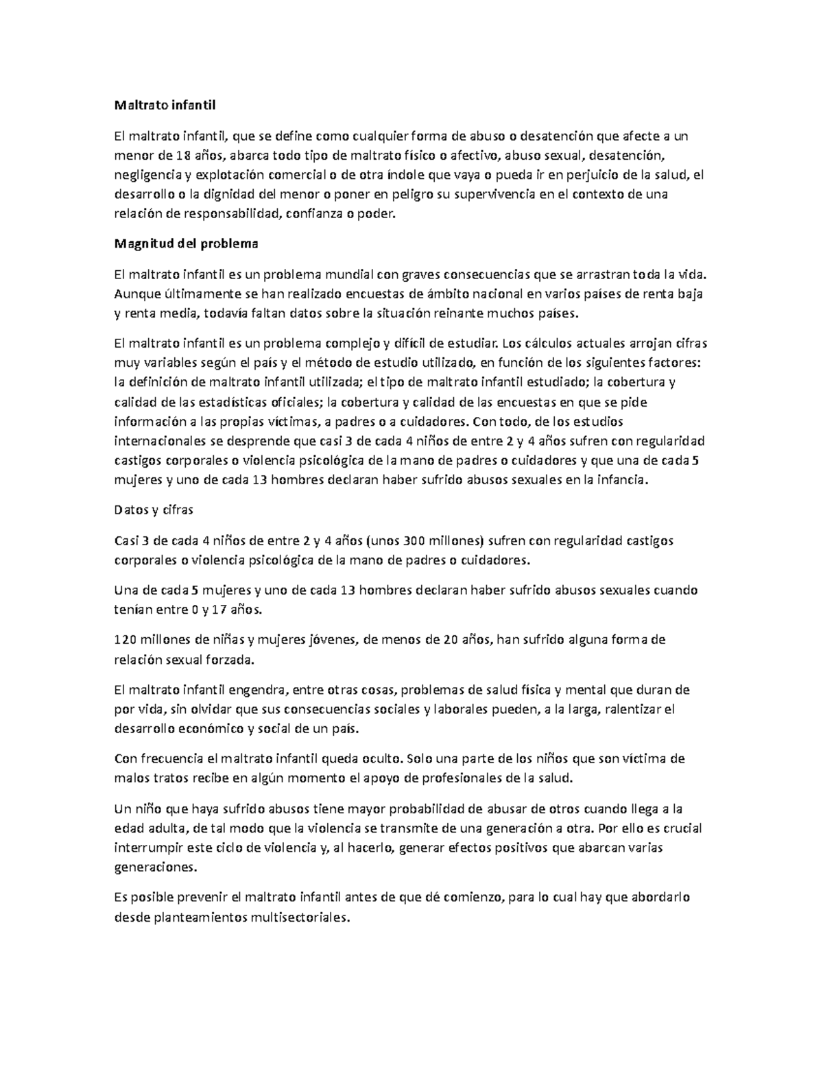 Maltrato infantil - jhdjhnimcksjnusdhbdbwucmds dfjh ...