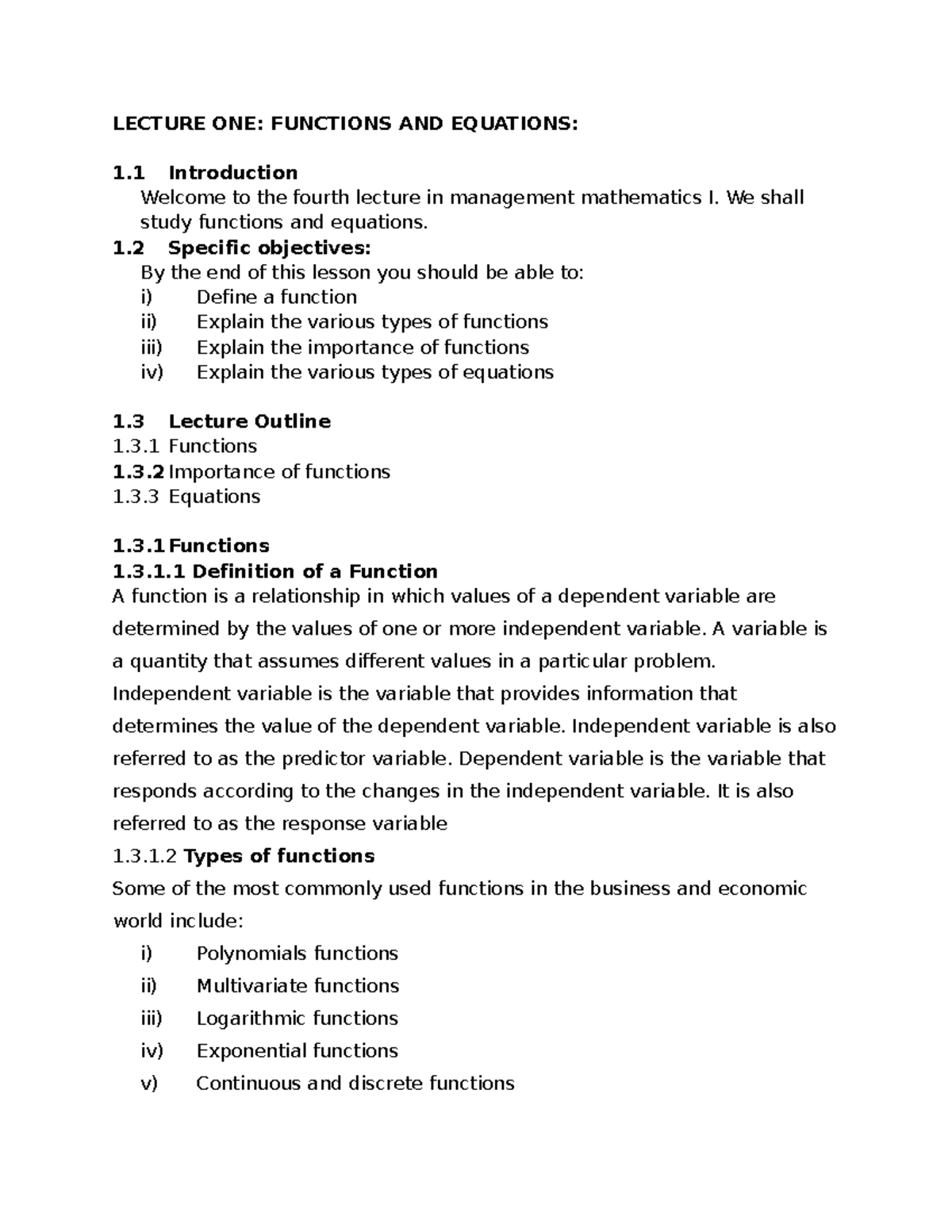 Lecture ONE - bcom degree - KCAU - Studocu