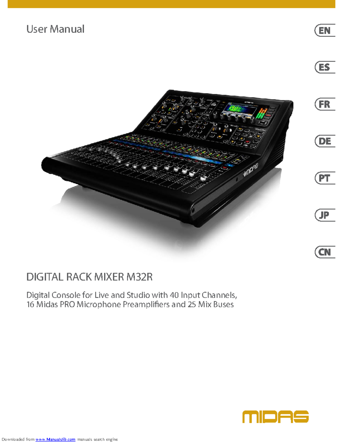 Midas M 32ROperating Manual - ENG229 - Studocu
