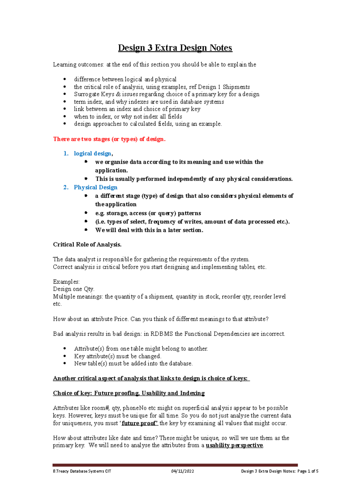 Design 3 extra design notes - Design 3 Extra Design Notes Learning ...