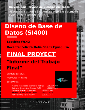 Diseño de base de datos - SI400 - UPC - Studocu