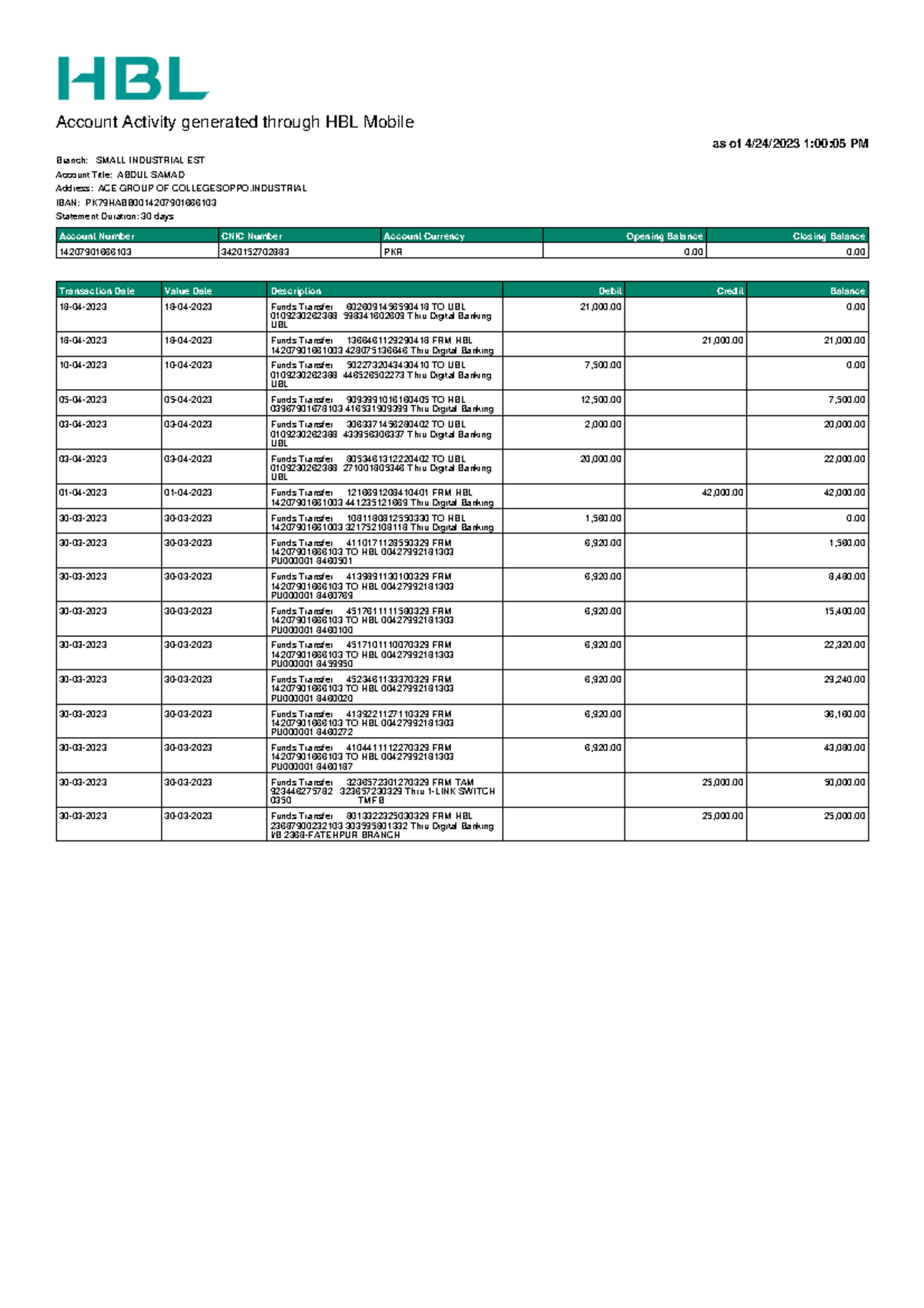 Account Statement 24-04-2023T13 00 06 - Account Activity generated ...