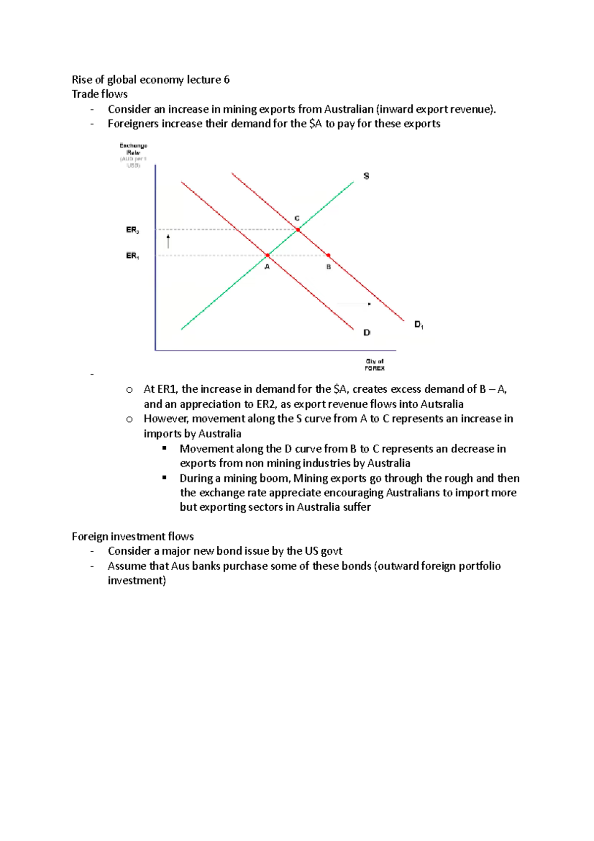 Rise of global economy lecture 6 - Foreigners increase their demand for ...