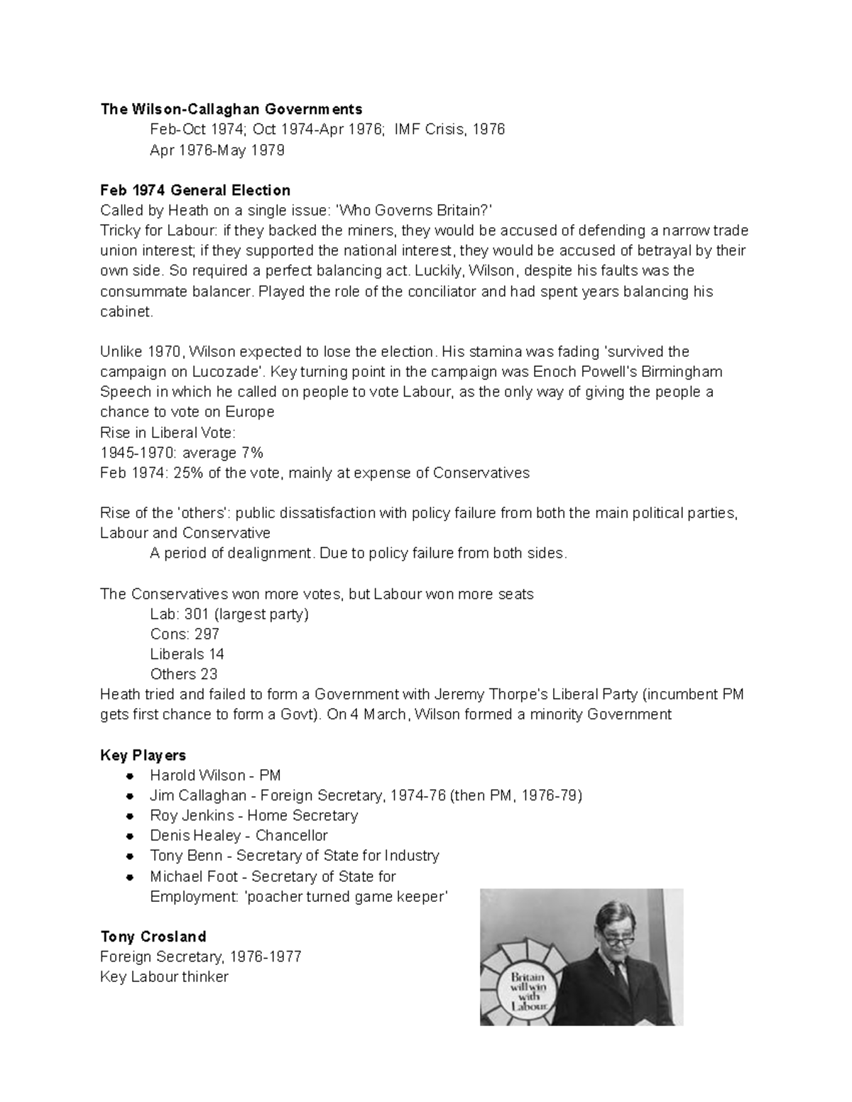 10 - The Wilson Callaghan Governments - The Wilson-Callaghan ...