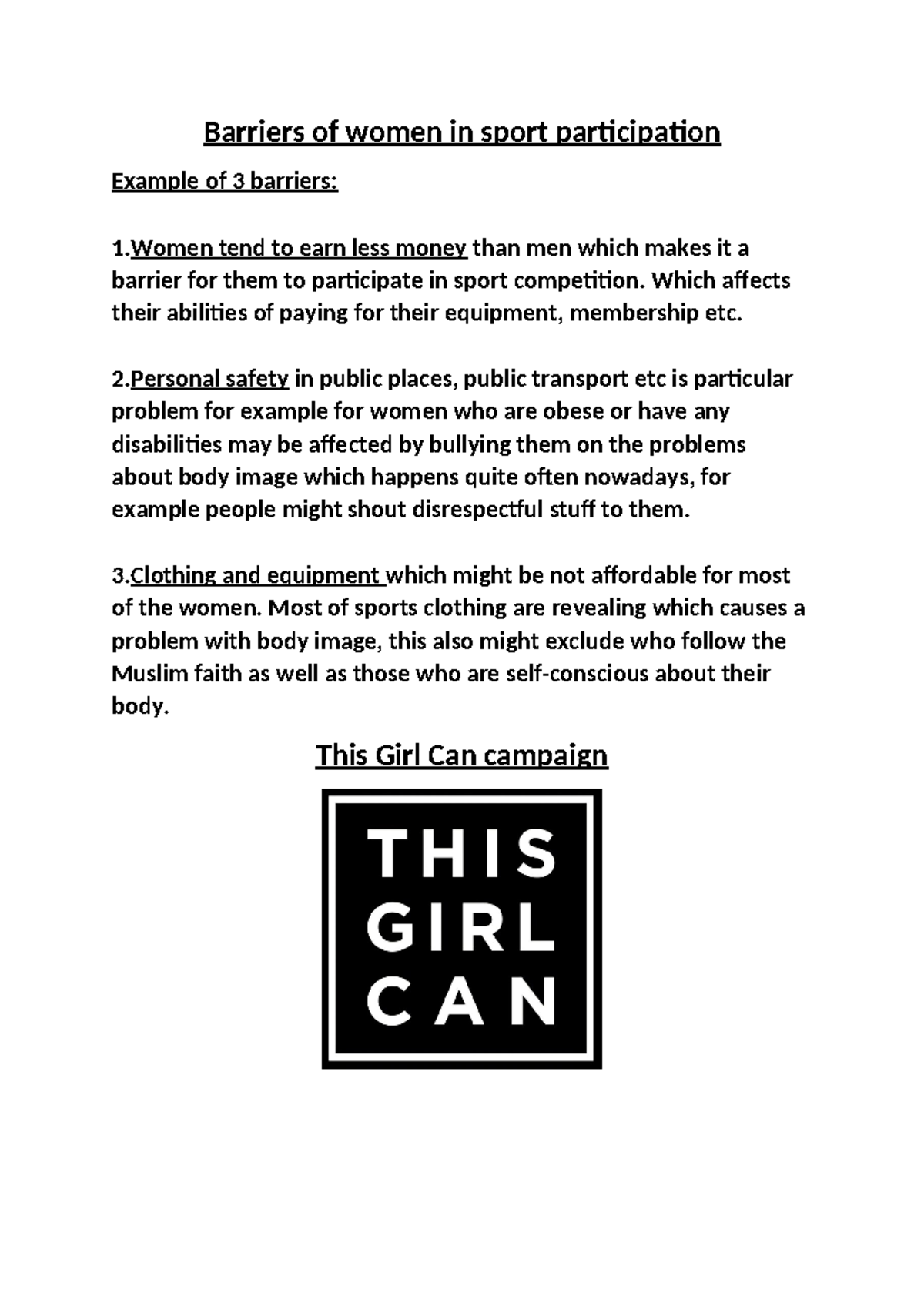 Barriers of women in sport participation - Which affects their ...