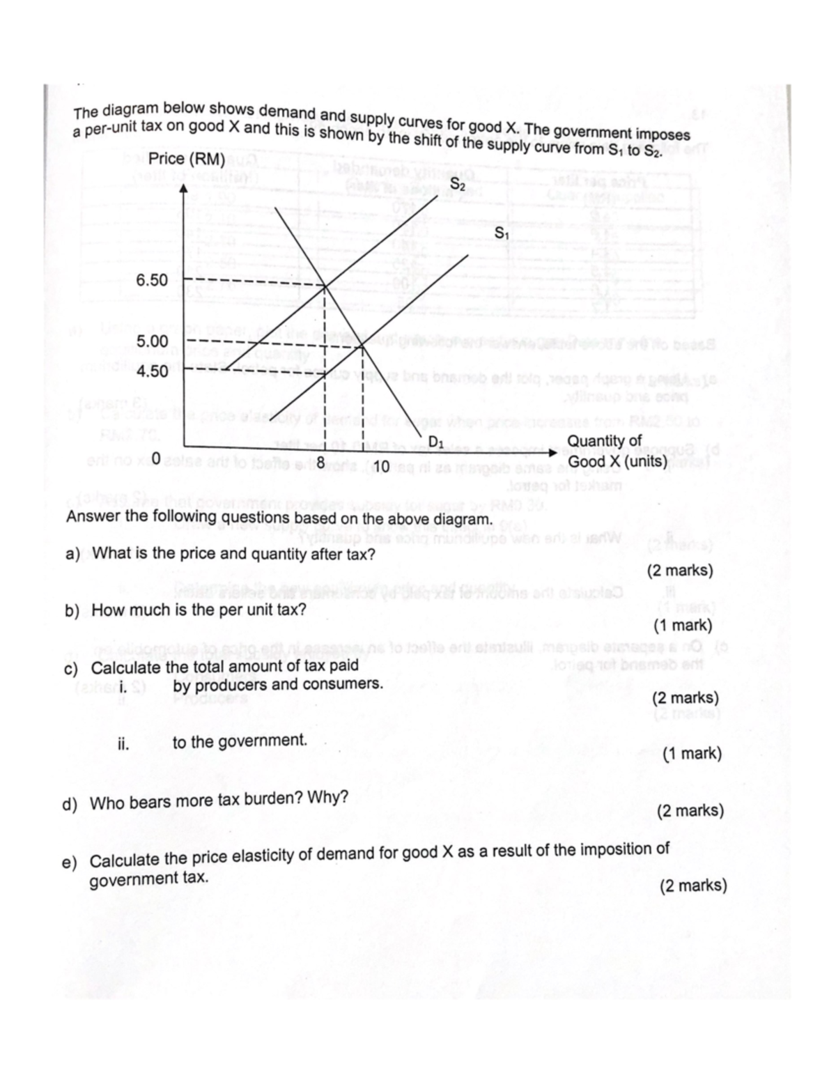Market Equilibrium Questions ECO 162 - microeconomic - Studocu