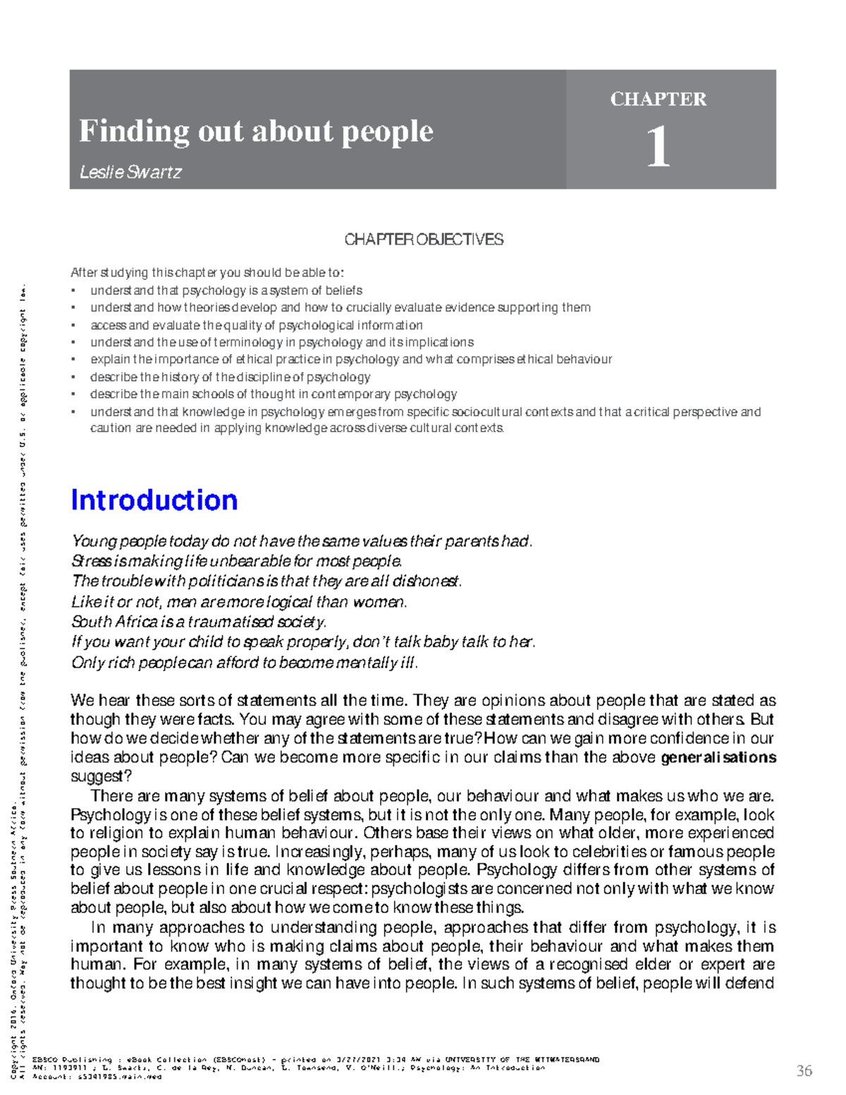 Chapter 1 - finding out about people - 36 Finding out about people ...