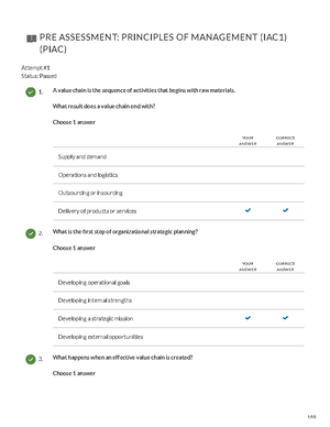 C483 Study PLAN - Summary principles of management - C483 - C483 STUDY ...