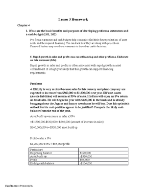 Lesson 6 Homework - Lesson 6 Homework Discussion Questions 2) How is ...