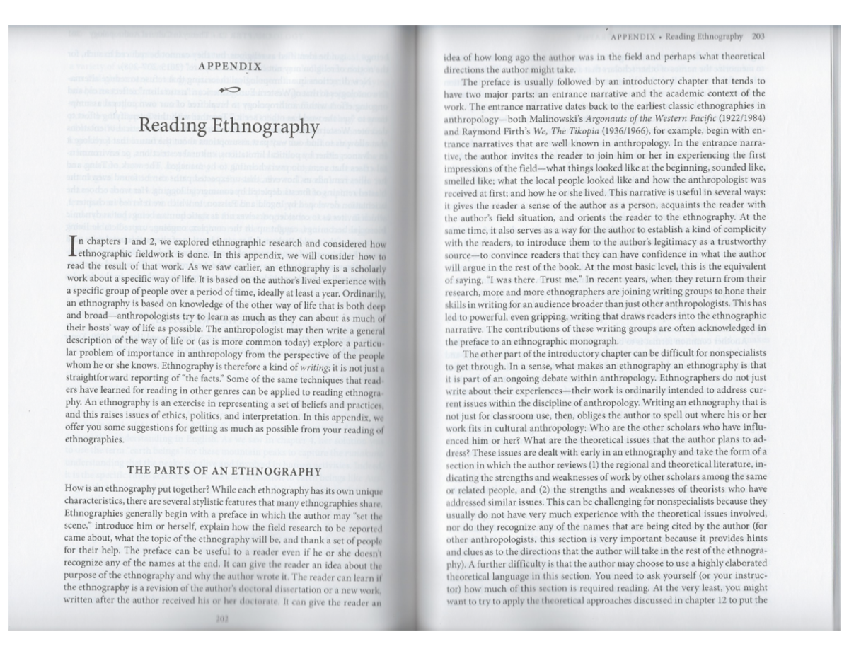 reading ethnography guide - Anth 1150 - Studocu