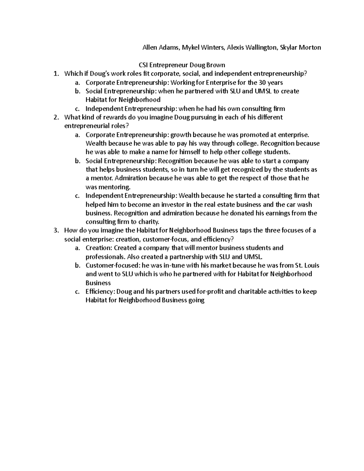 Chapter 1 Case - case that we had to do; Mager - Allen Adams, Mykel ...