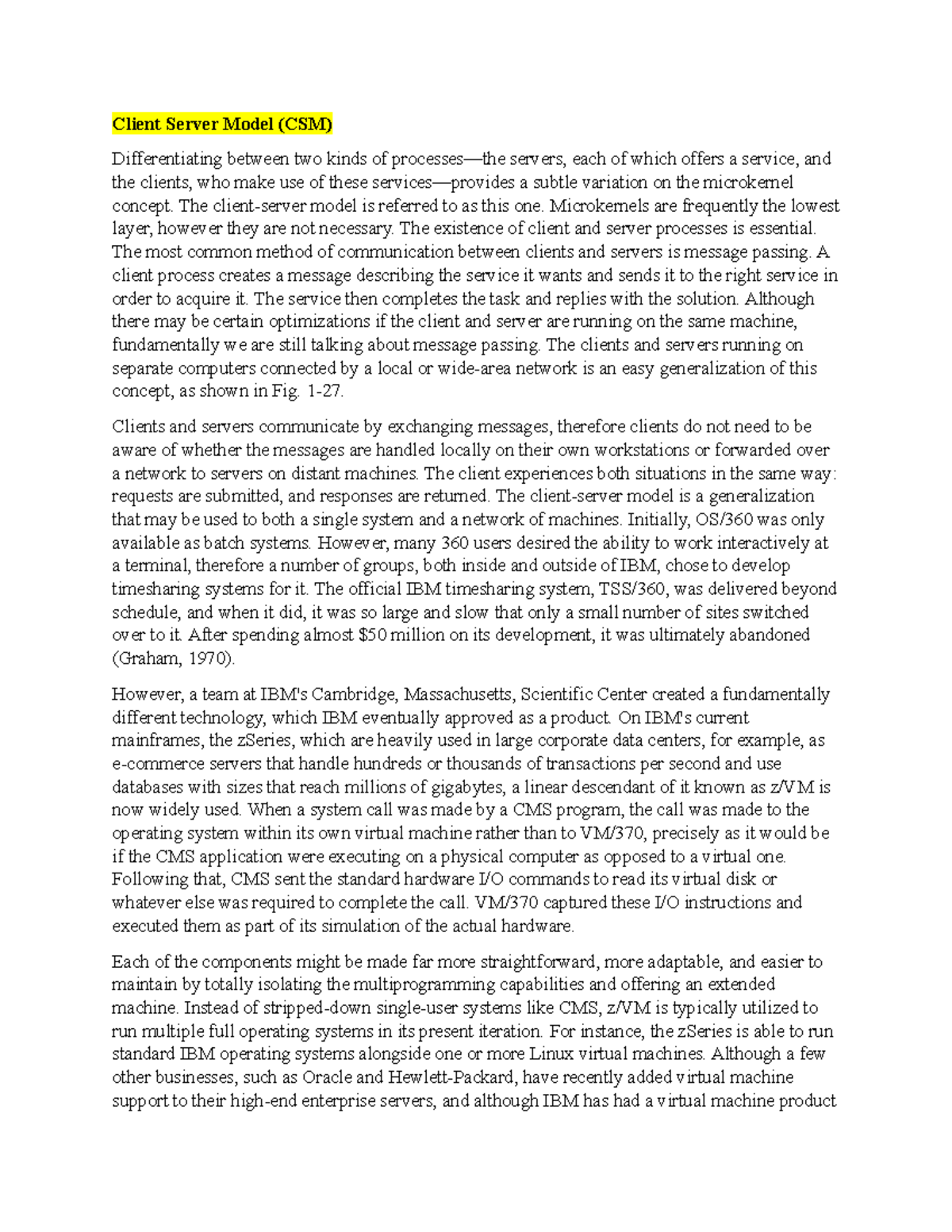 Client Server Model (CSM) - Client Server Model (CSM) Differentiating ...