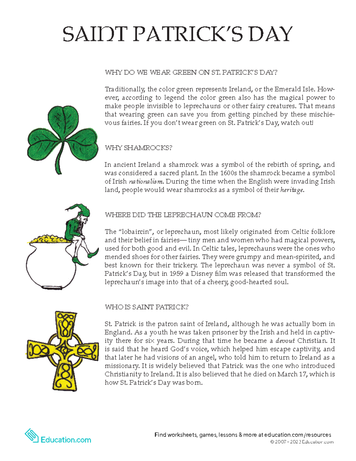 St patricks day history - Copyright 2012-2013 Education education ...