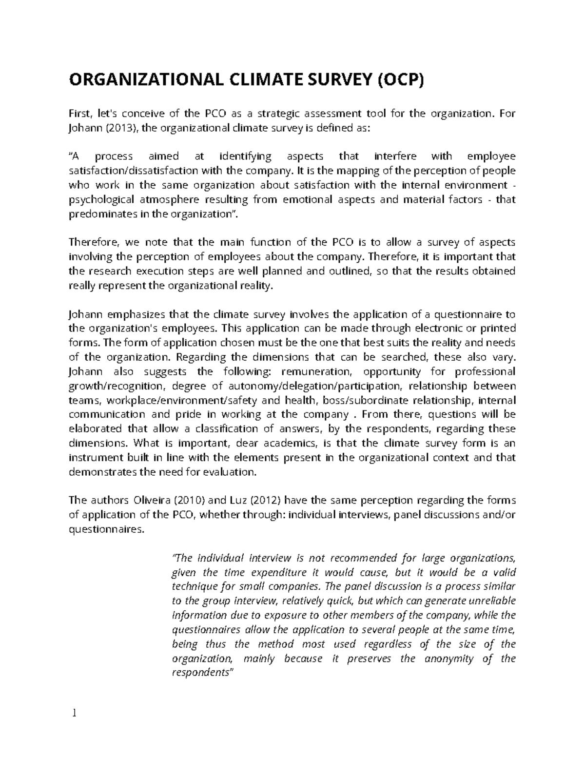 The strategic role of the people manager. - ORGANIZATIONAL CLIMATE ...