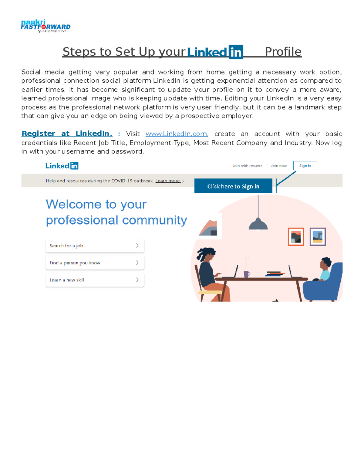 Linkedin deign CL - Steps to Set Up your Profile Social media getting ...