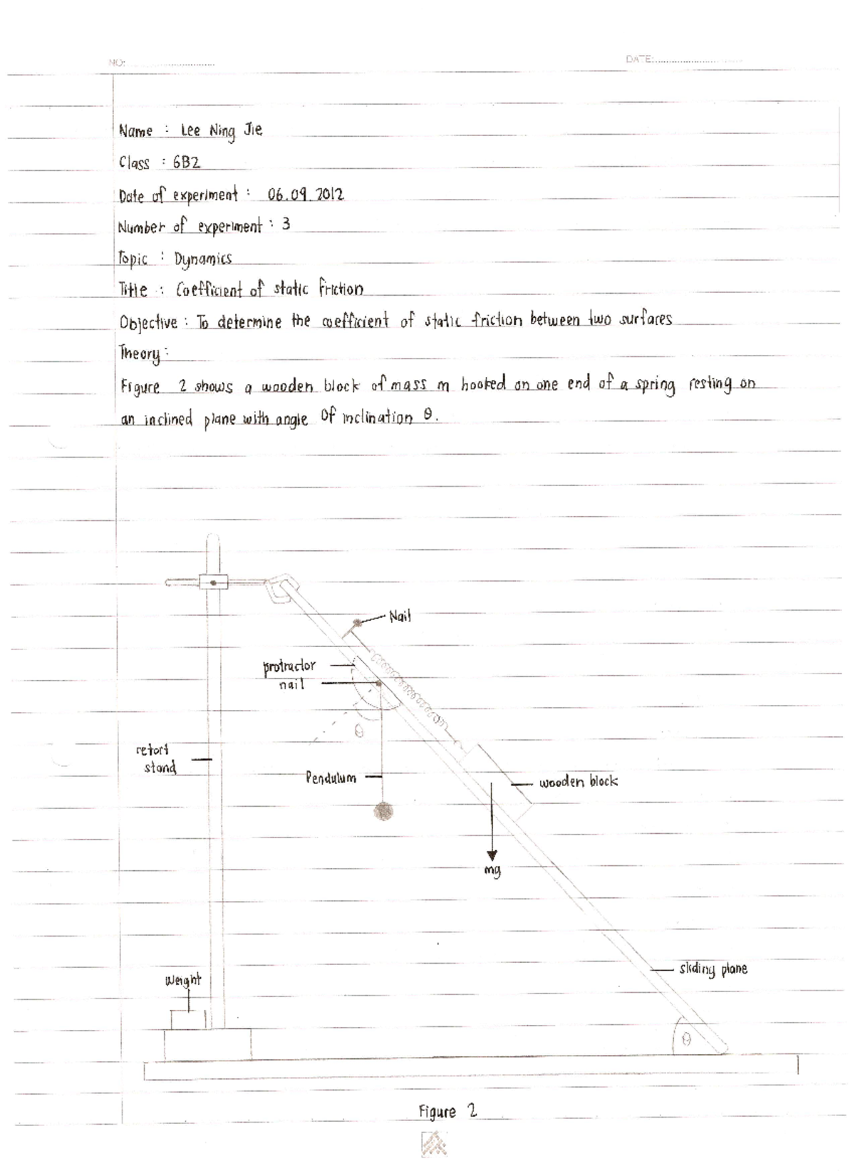 Pdfcoffee - experiment 3 - NO: DATE: Name : Lee Ning Jie Class : 6B2 Date of experiment : 06.09 ...