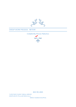 Client A Casework Report 3 2021 BSW 3705 - Nomathemba Shava 55873405 ...