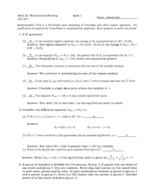 Mathematical modelling - MATHEMATICAL MODELLING Summary Variable ...